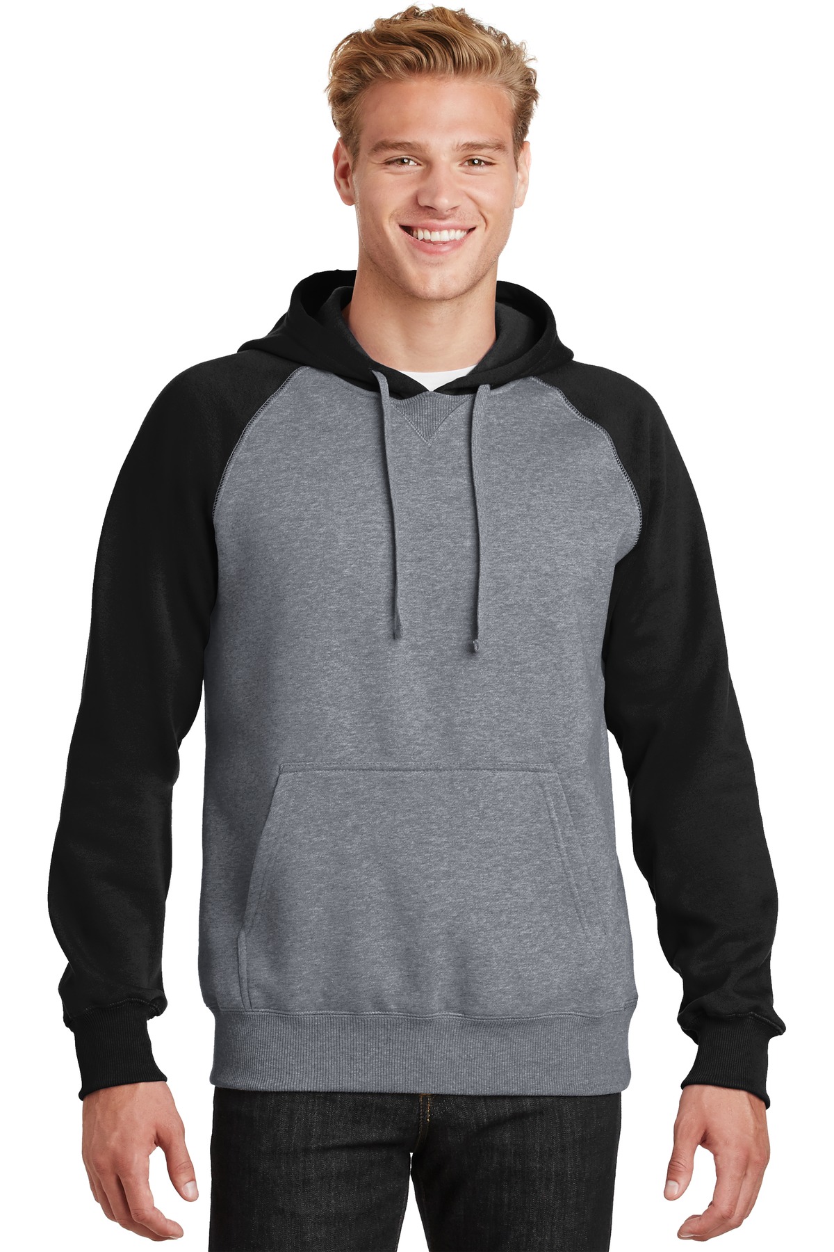Sport-Tek ST267 | Raglan Colorblock Pullover Hooded Sweatshirt | ShirtSpace
