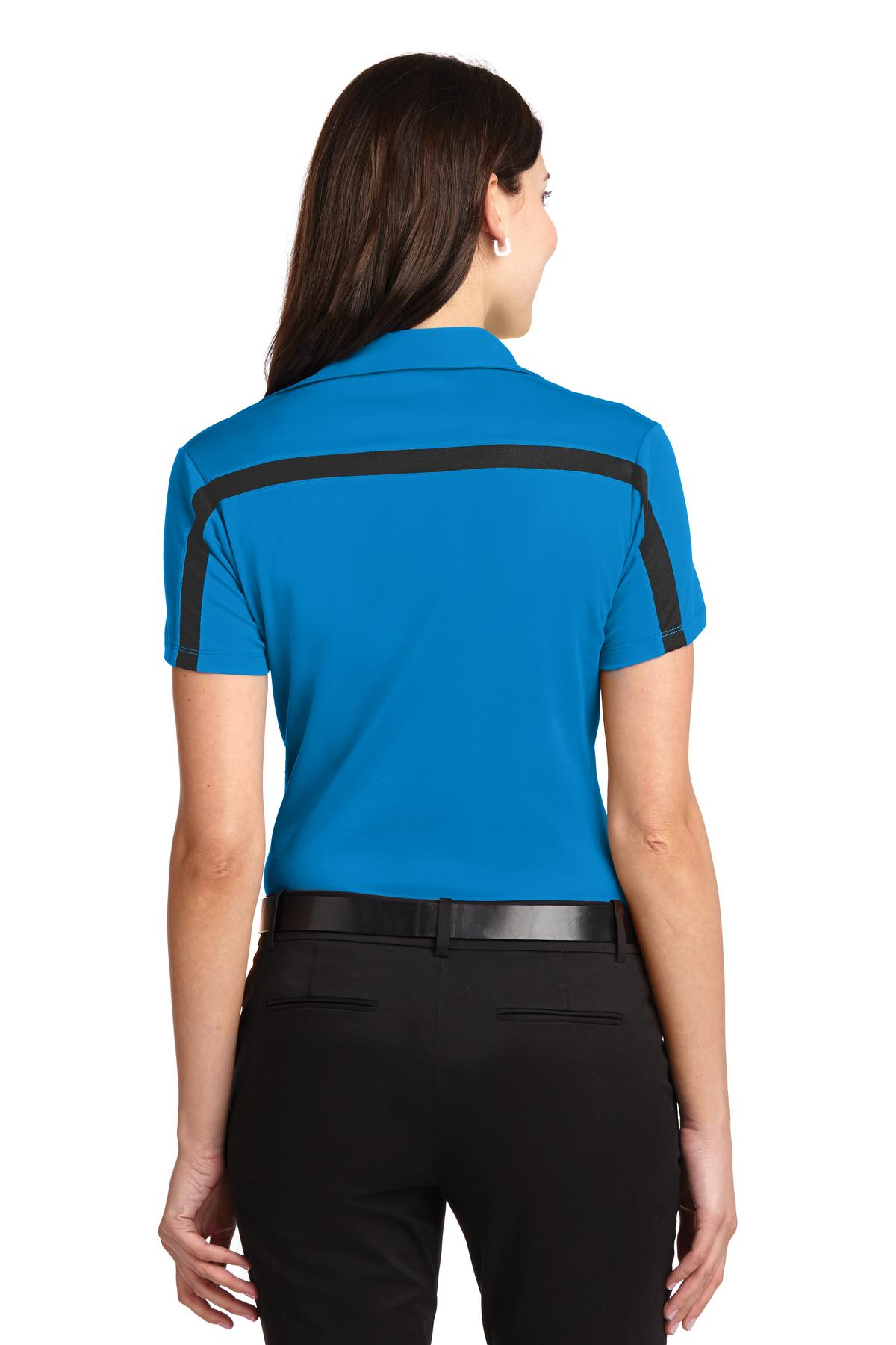 Port Authority L547 | Ladies Silk Touch™ Performance Colorblock Stripe ...