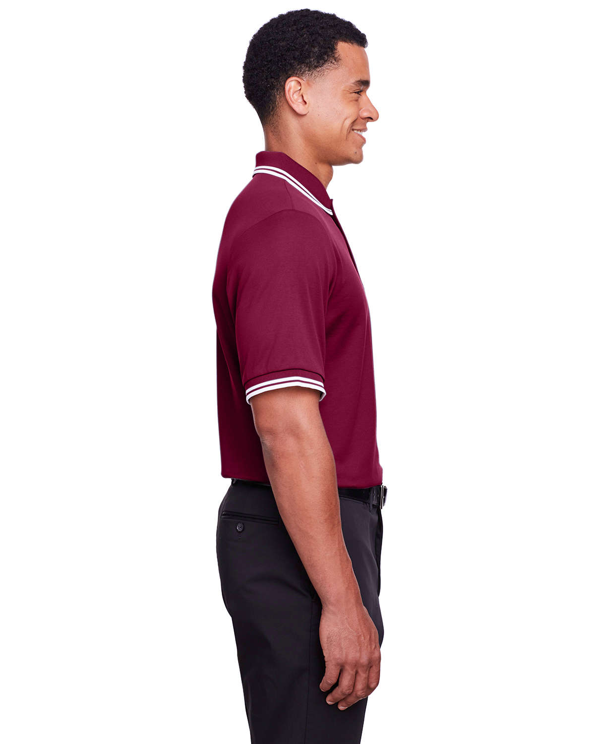 Devon & Jones DG20C | Men's CrownLux Performance™ Plaited Tipped Polo ...