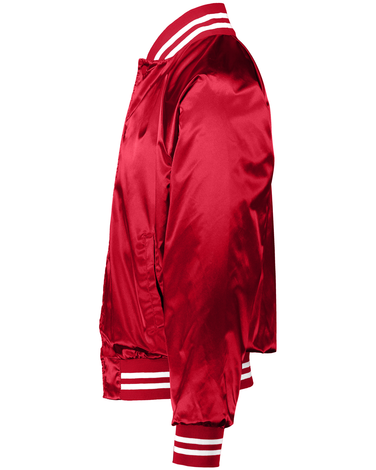 Augusta Sportswear 3610 | Unisex Striped Trim Satin Baseball Jacket ...