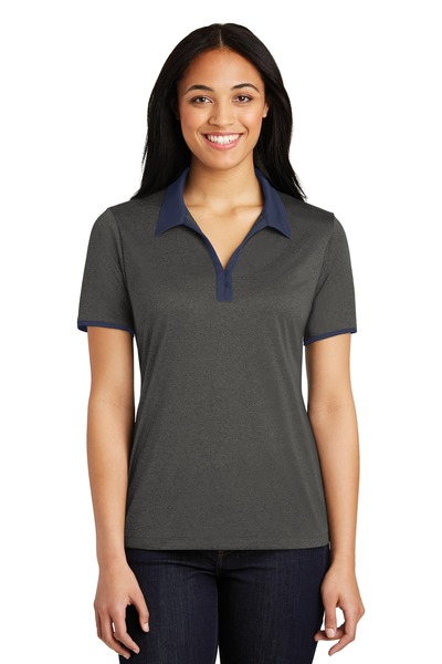 Sport-Tek LST667 | Ladies Heather Contender ™ Contrast Polo | ShirtSpace