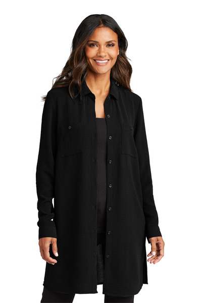 Port Authority LW715 Ladies Textured Crepe Long Tunic