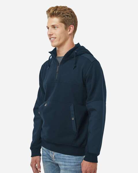 Dri Duck 7349 Men's Mission Quarter-Zip Hooded Pullover